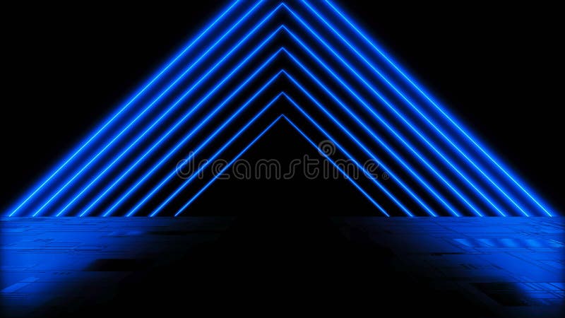 Fire Loop Animation. Wet Asphalt, Night View. Fiery Reflection on the ...