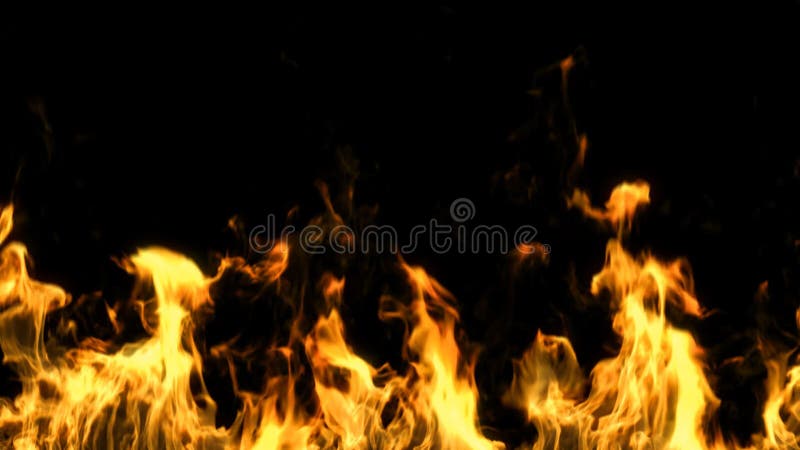 Fire with Alpha Mask, Loop, Easy Integration into Video. HD 1080. Stock ...