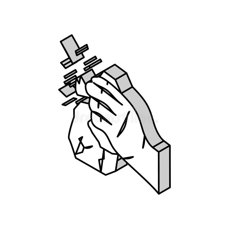 Fire Making Human Evolution Isometric Icon Vector Illustration Stock ...