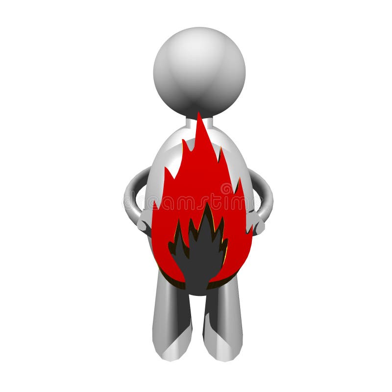 Fire Man stock illustration. Illustration of banned, draft - 9732938