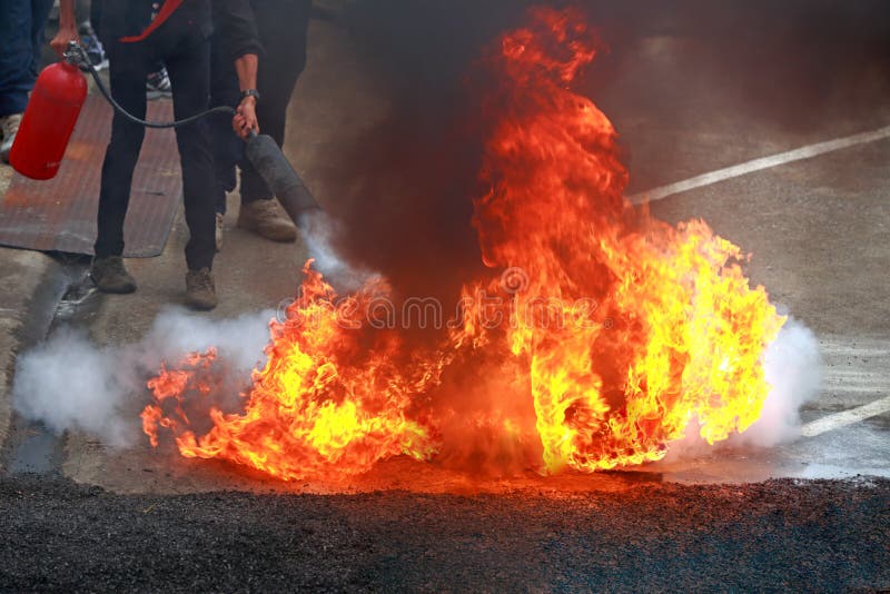 Fire man stock image. Image of smoke, protect, firefighters - 97348083