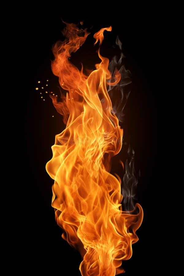 Fire with Many Different Colors and Shapes on it S Side. Generative AI ...