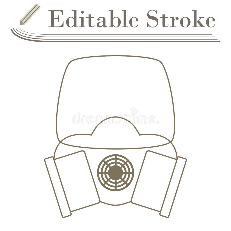 Fire Gas Mask Icon Cartoon. Pattern Silhouette Fire Equipment Icon from ...