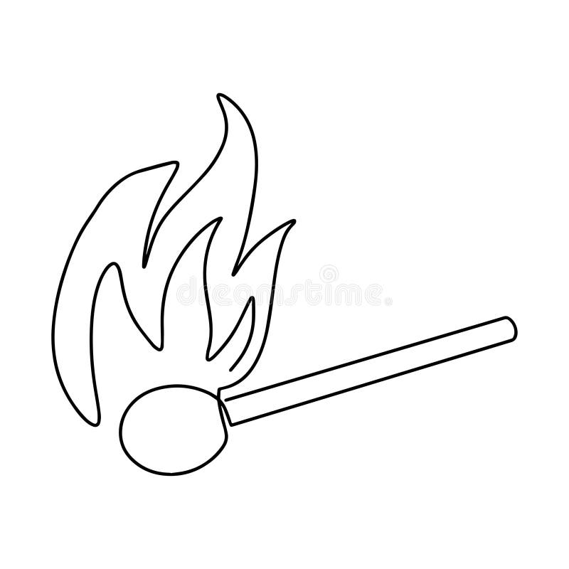 Match burning illustration stock vector. Illustration of light - 238902929