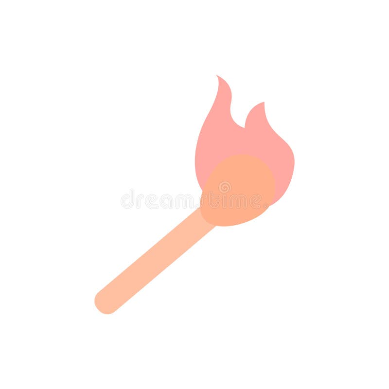 Fire, Match Icon. Simple Color Vector Elements of Firefighters Icons ...