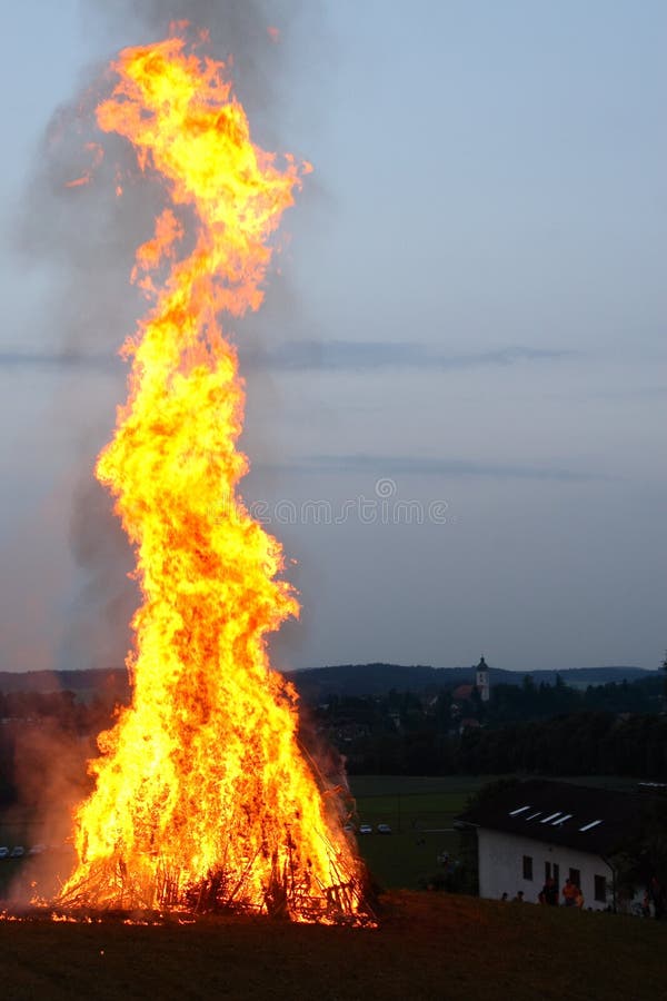 Fire at Midsummer Night stock photo. Image of wood, campfire - 929898