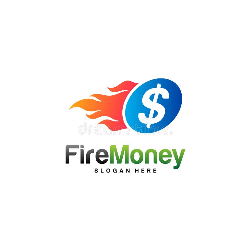 Fire Money Logo Design Concept Vector. Money Fire Logo Template. Fast ...