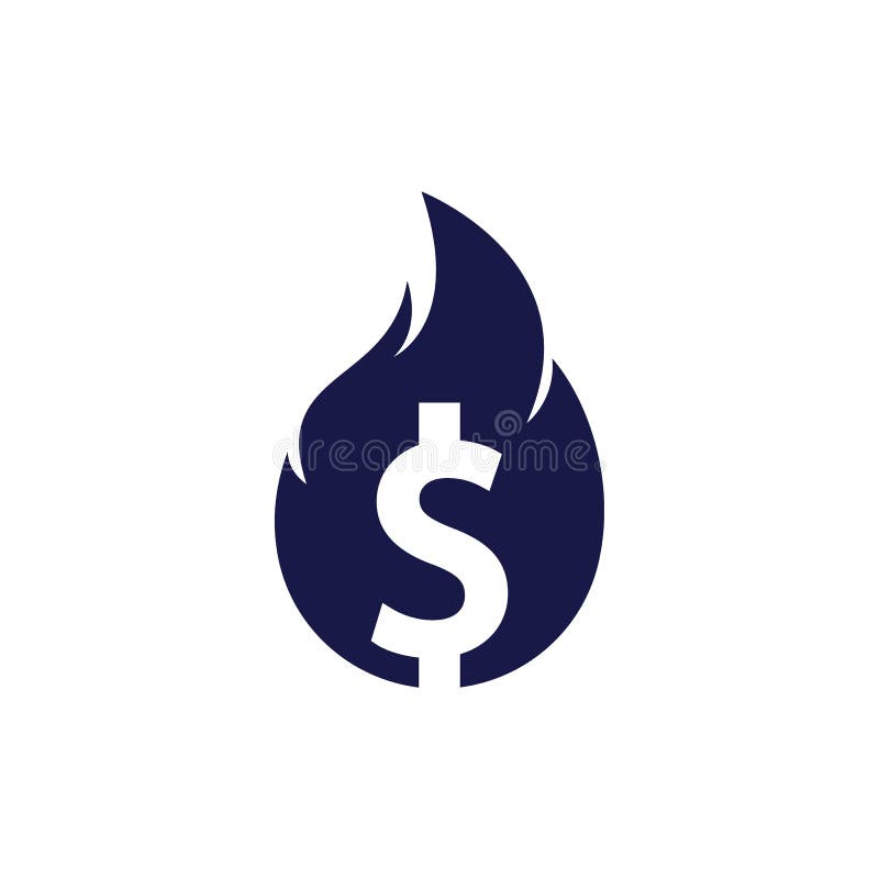 Fire Money Logo Design Template. Money Fire Logo Stock Vector ...