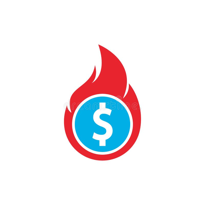 Fire Money Logo Design Template. Money Fire Logo Stock Vector ...