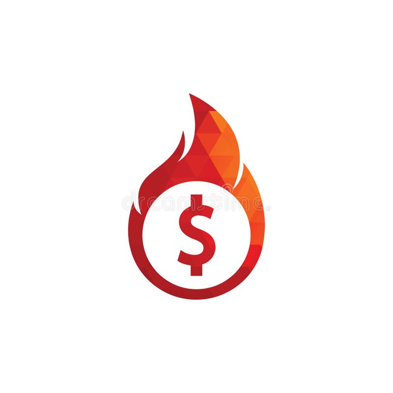 Fire Money Logo Design Template. Money Fire Logo Stock Vector ...
