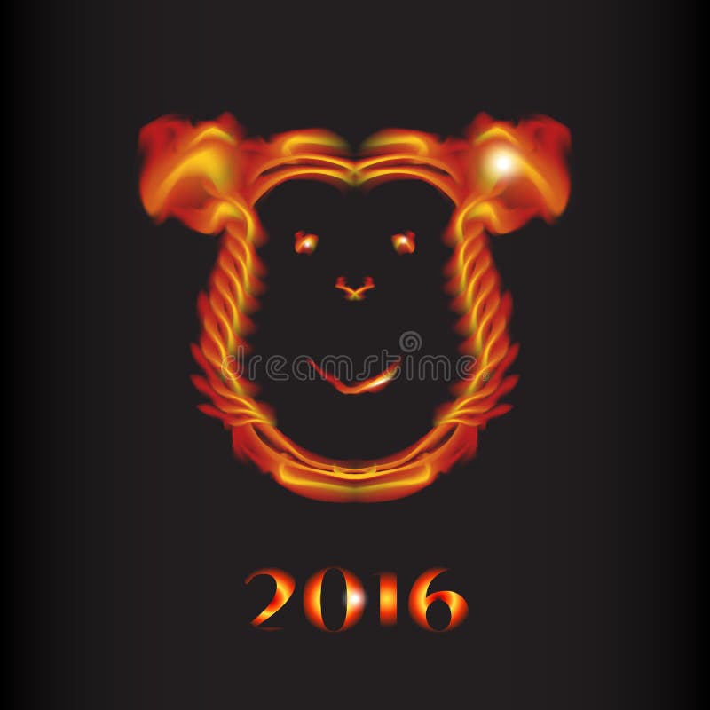 Fire Monkey Face Stock Illustrations – 164 Fire Monkey Face Stock ...