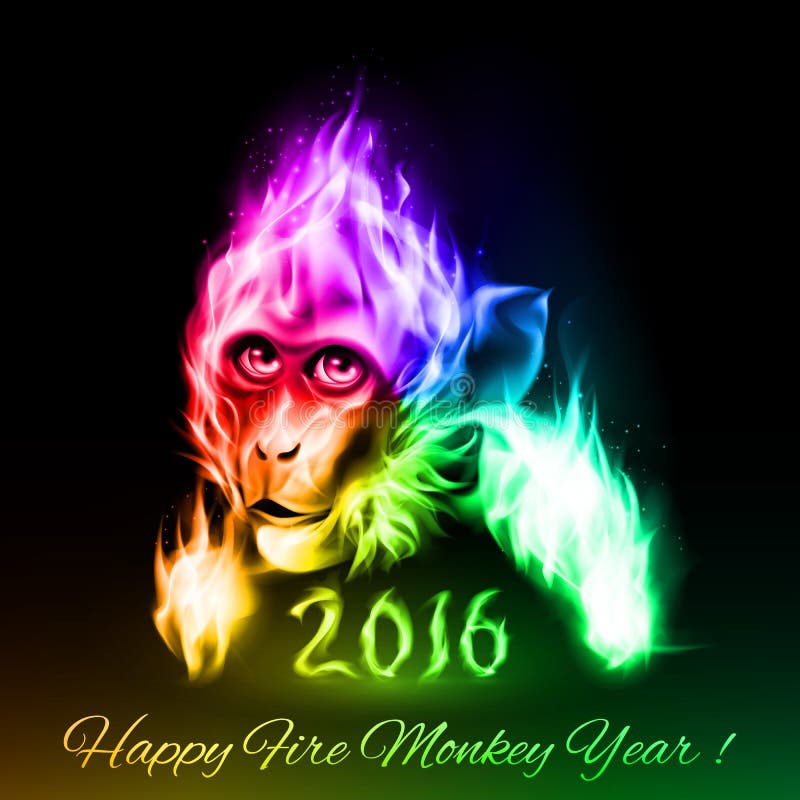 Fire Monkey Face Stock Illustrations – 126 Fire Monkey Face Stock ...
