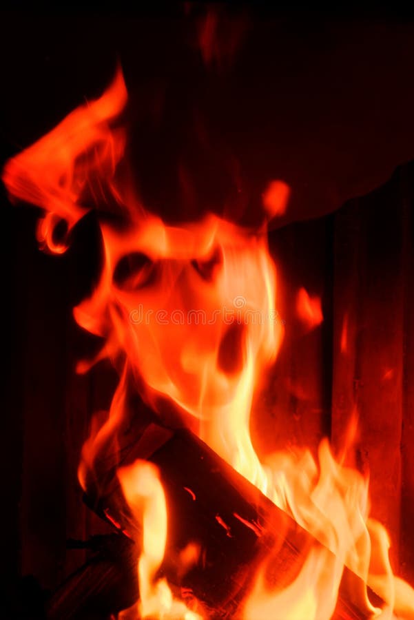 Fire Monster Portrait. Flame in the Form of a Face Stock Photo - Image ...