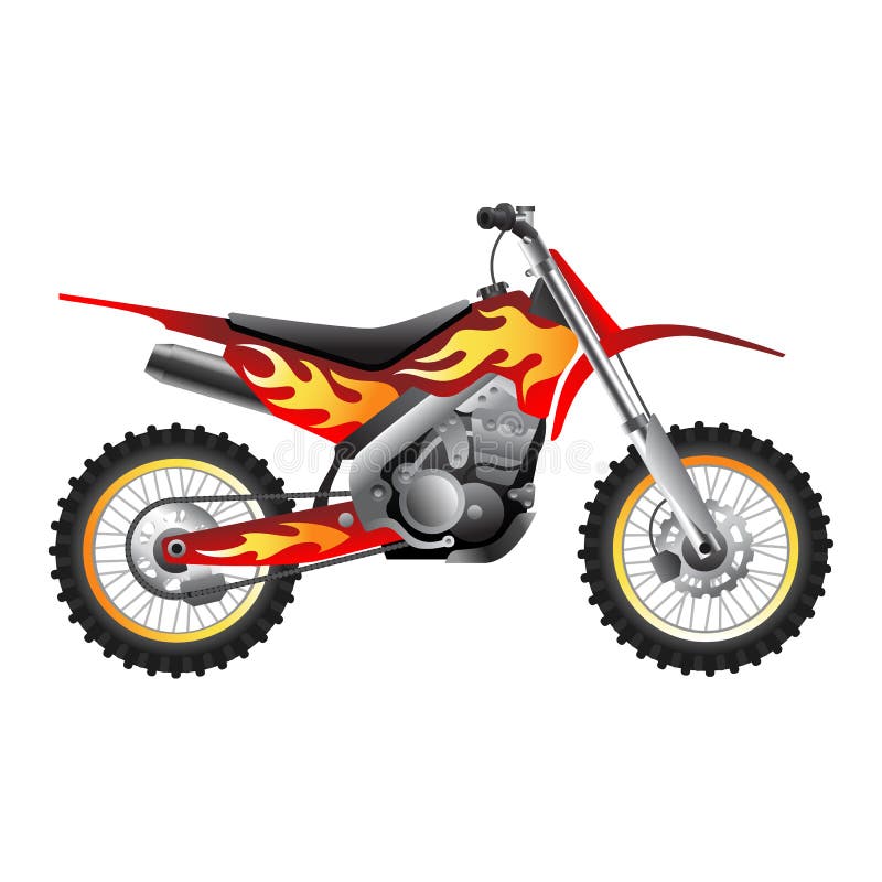 Fire Motorcycle stock illustration. Illustration of racing - 37246880