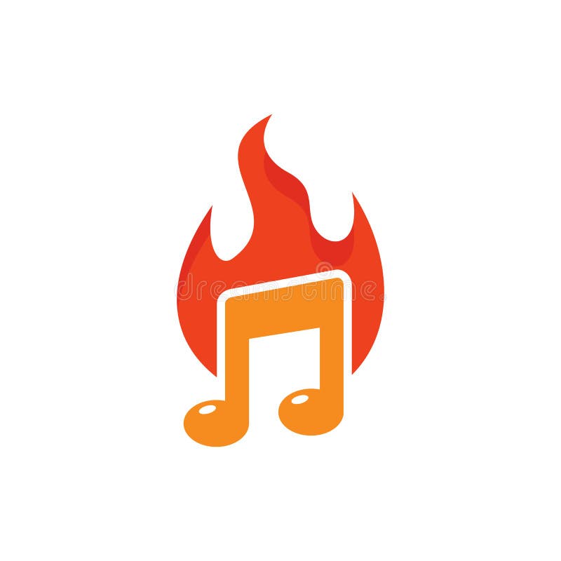 Fire music note stock vector. Illustration of sparks - 13041298