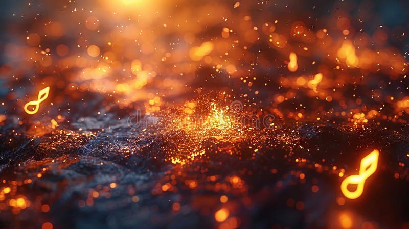 A Fire with Music Notes on it Stock Image - Image of heat, music: 315864331