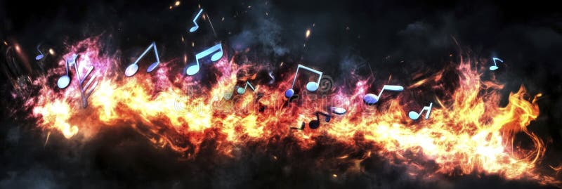 Fire Music Notes Stock Illustrations – 1,052 Fire Music Notes Stock ...
