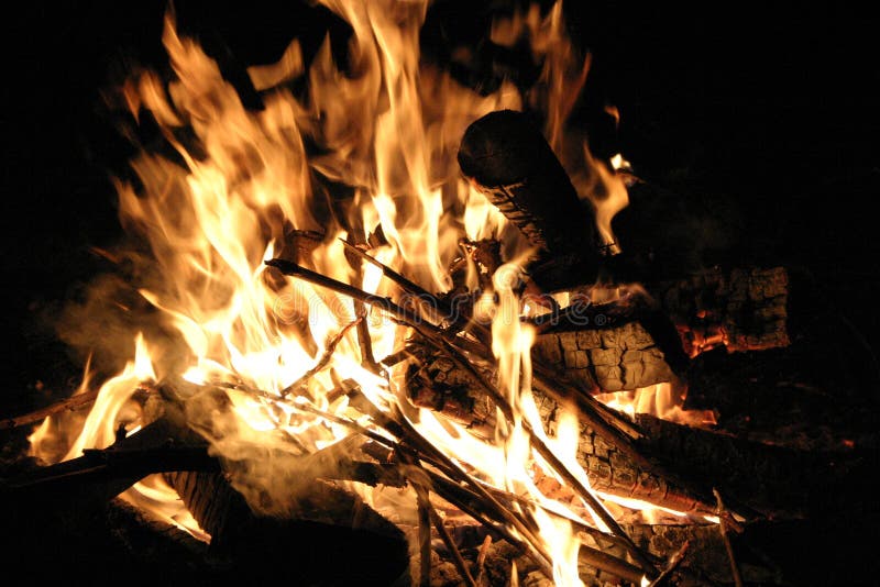Fire at night stock photo. Image of fire, flame, black, night - 8394
