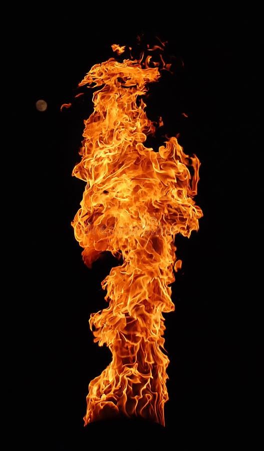 Fire at night full moon stock photo. Image of ablaze - 84620758