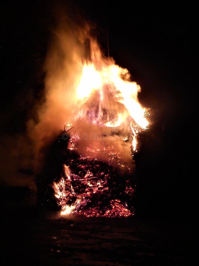 Fire by night stock photo. Image of spalrkle, flames - 95209280