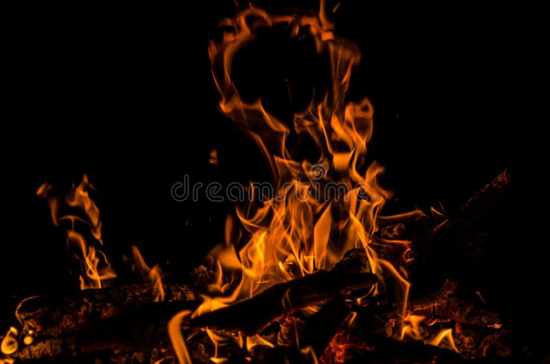 Fire at night stock image. Image of color, night, dark - 140595625