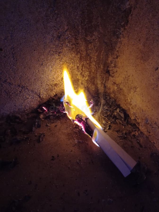 Fire nightlight stock image. Image of evening, candle - 221298351