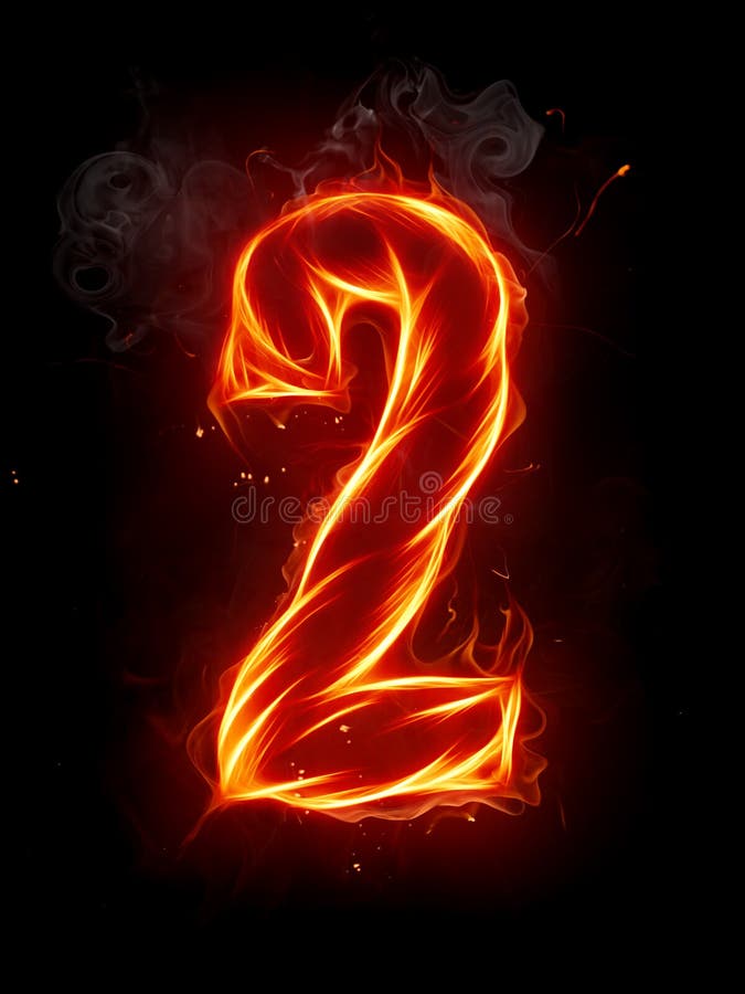 Fire number 1 stock illustration. Illustration of blaze - 7266105