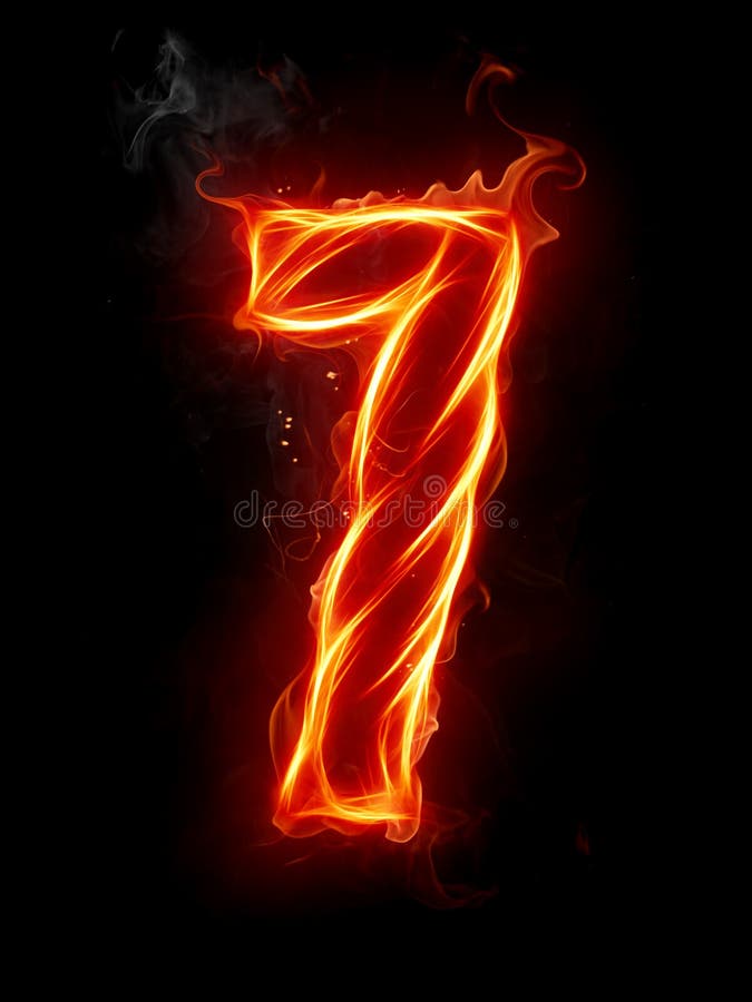 Fire number 1 stock illustration. Illustration of blaze - 7266105