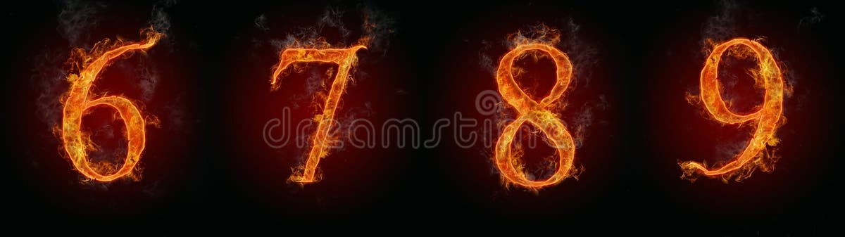 Burning Numbers Stock Illustrations – 2,601 Burning Numbers Stock ...
