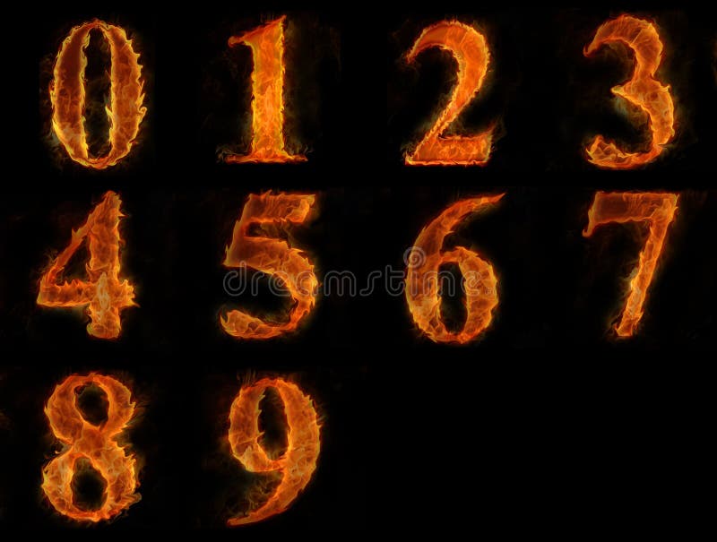 Fire Numbers Stock Image - Image: 23908611