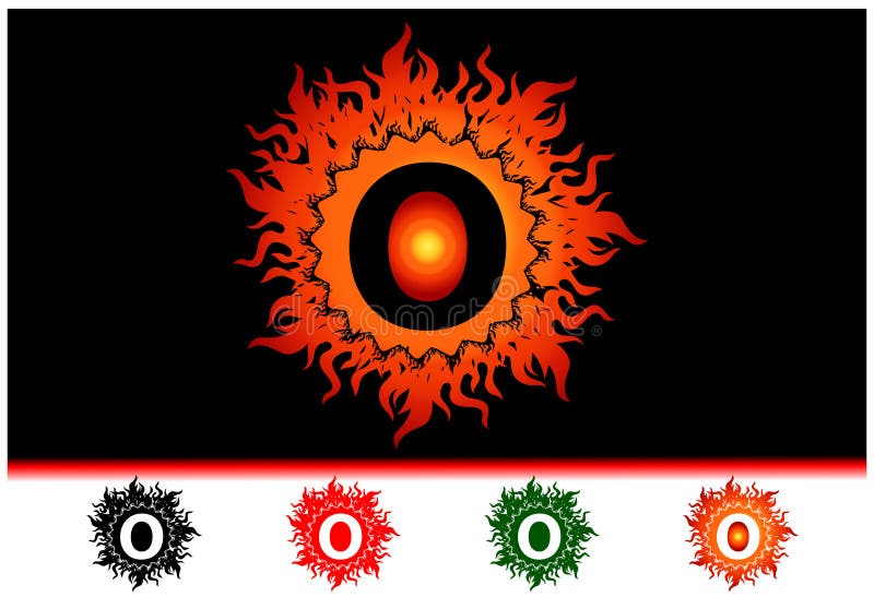 Fire O Letter Logo and Icon Design Template Stock Vector - Illustration ...