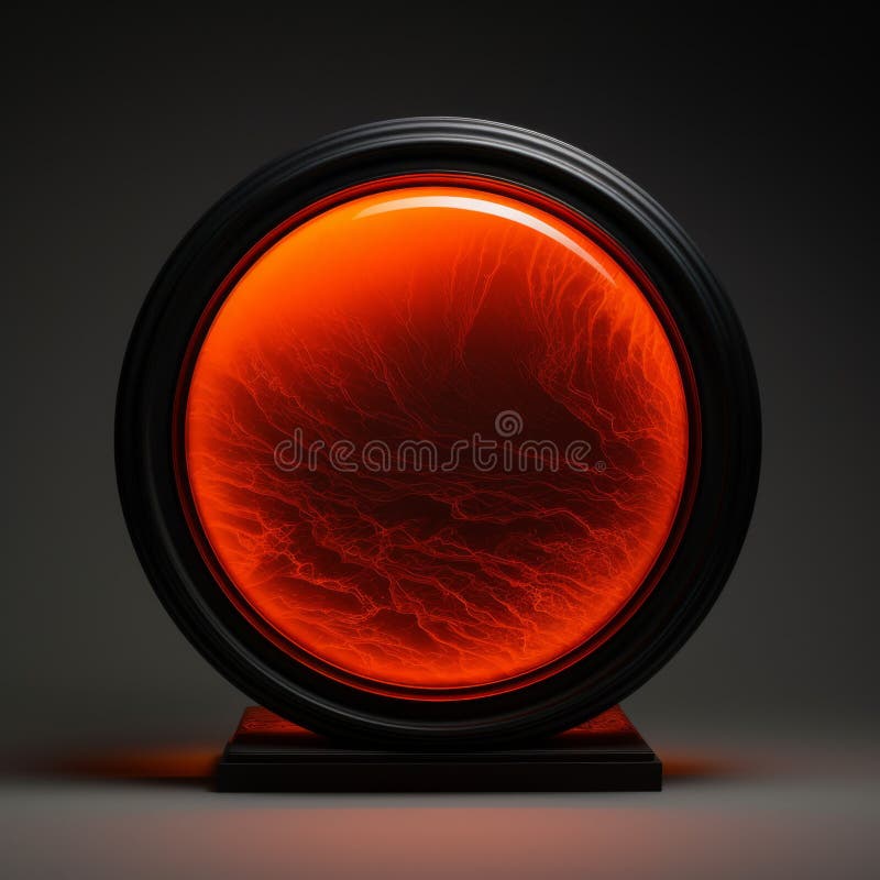 Crystal Fire Opal Gem Isolated on Black Background. Stock Illustration ...