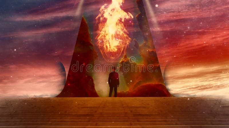 Fire in the open sky stock footage. Video of fantasy - 182180278