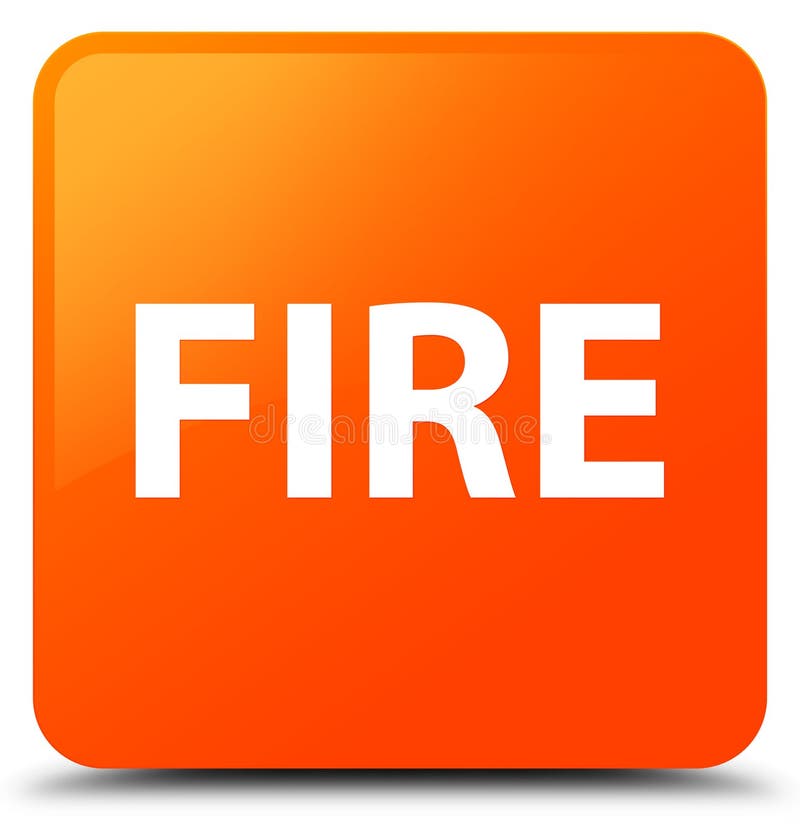 Fire orange square button stock illustration. Illustration of square ...