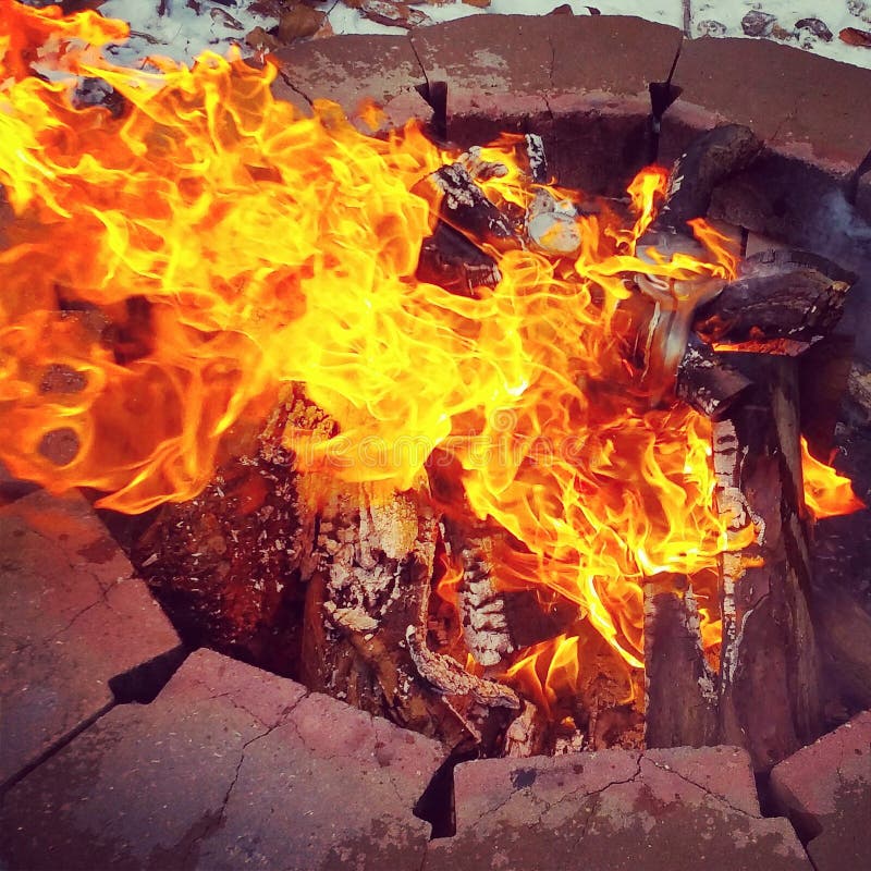 Fire stock photo. Image of wood, fire, flames, outdoor - 48879084