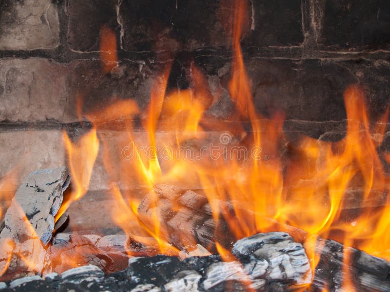 Fire over coals stock photo. Image of energy, burnt, charcoal - 26405162