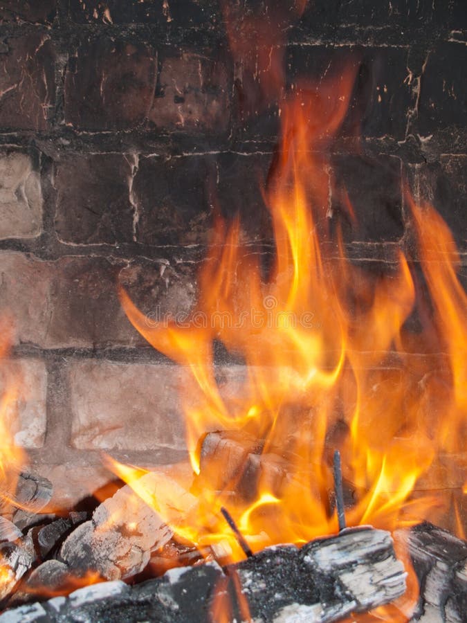 Fire over coals stock photo. Image of heat, color, bonfire - 26405174