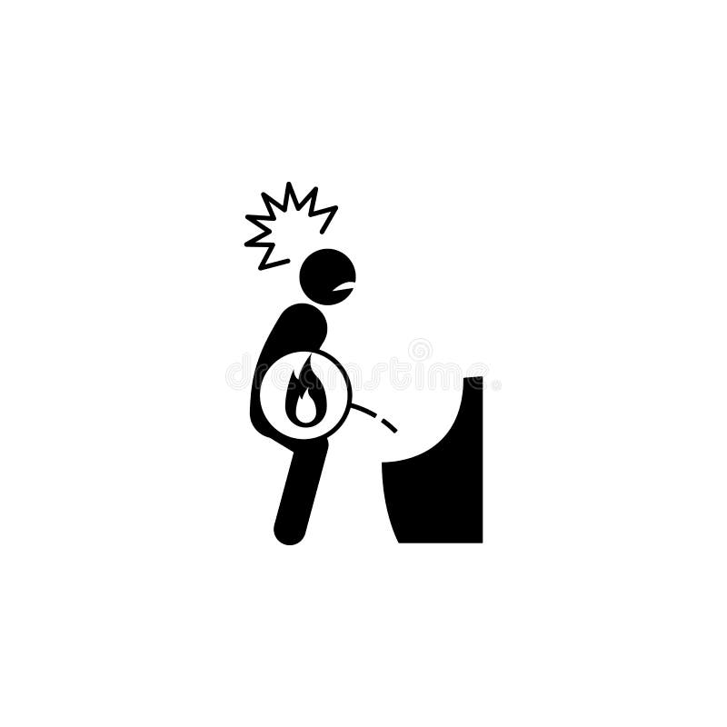 Fire, Pain, Pee Icon. Element of Human Pain Icon for Mobile Concept and ...