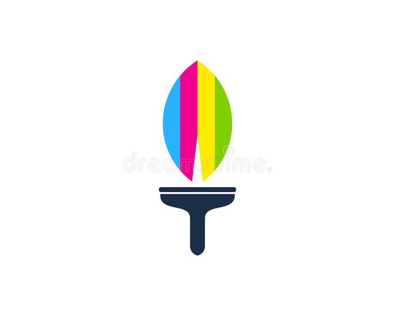 Fire Paint Logo Icon Design Stock Illustration - Illustration of heat ...