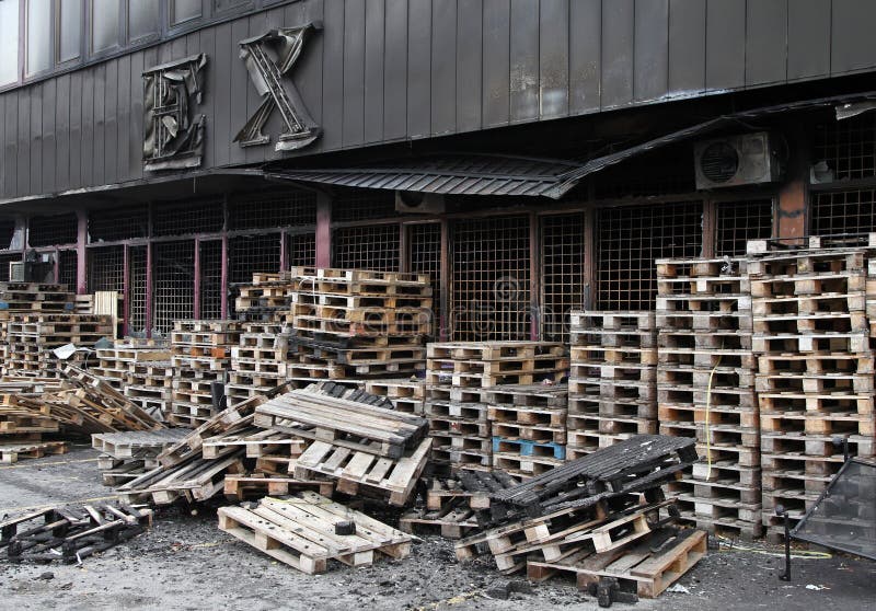 Fire Pallets stock photo. Image of broken, blast, factory - 62951146