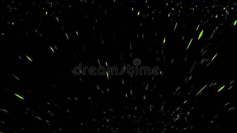 Fire Particles Effect Dust Debris Isolated on Black Background, Motion ...