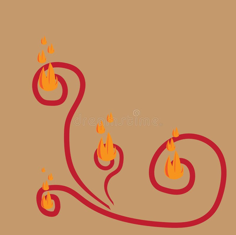 Fire Patterned Wallpaper. Vector Illustration Decorative Background ...