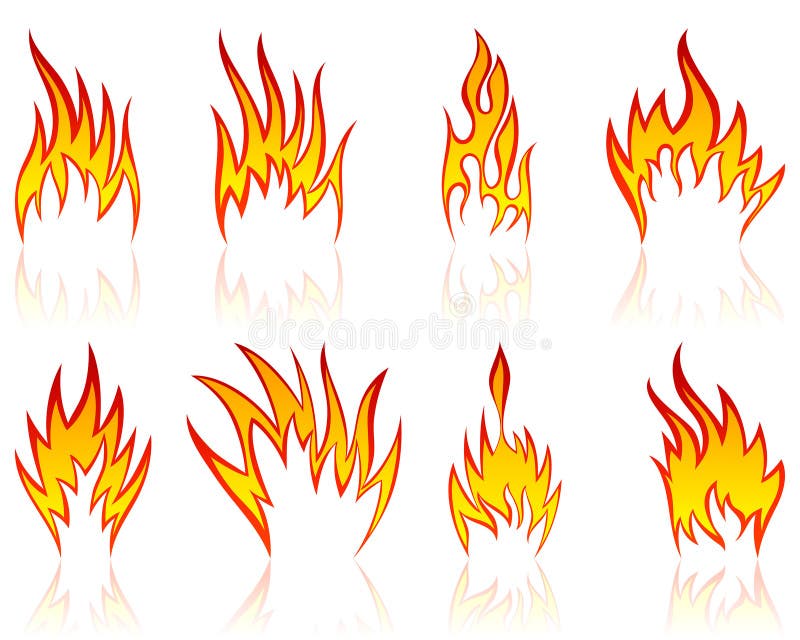 Fire patterns set stock vector. Illustration of explosives - 10705448