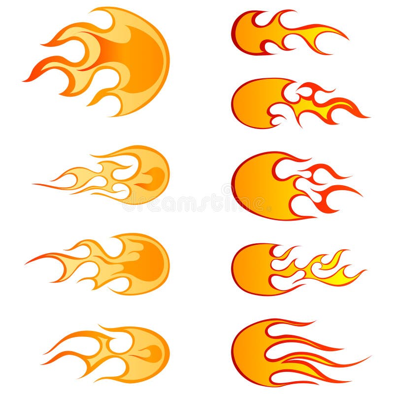 Fire patterns set stock vector. Illustration of blaze - 10569075
