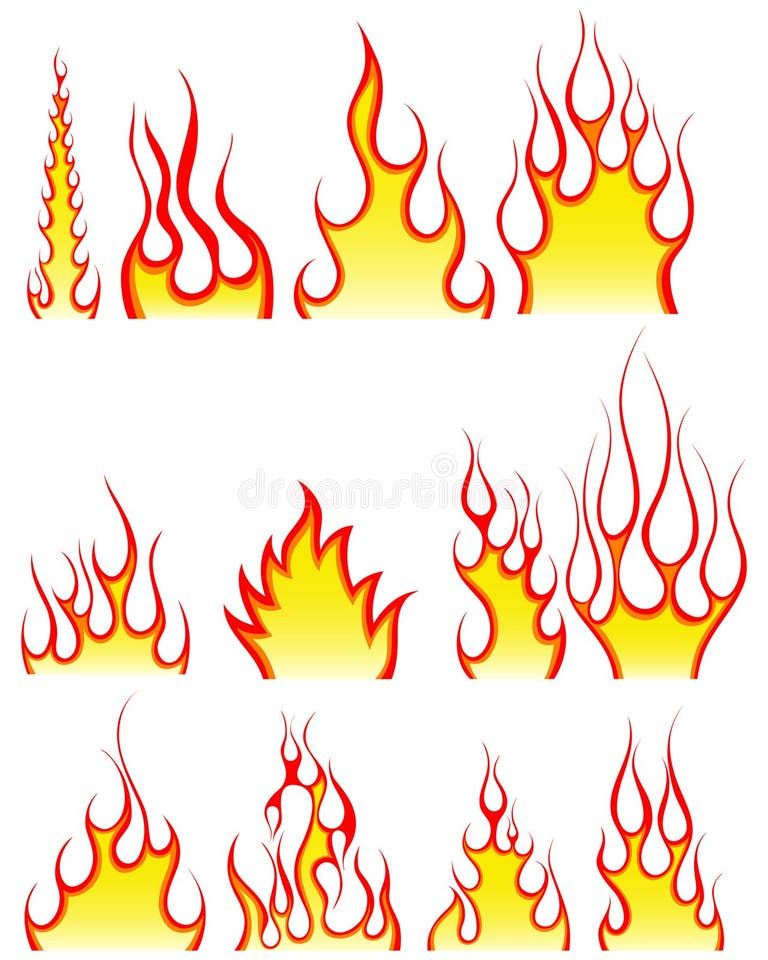 Fire Patterns Set Stock Illustrations – 649 Fire Patterns Set Stock ...