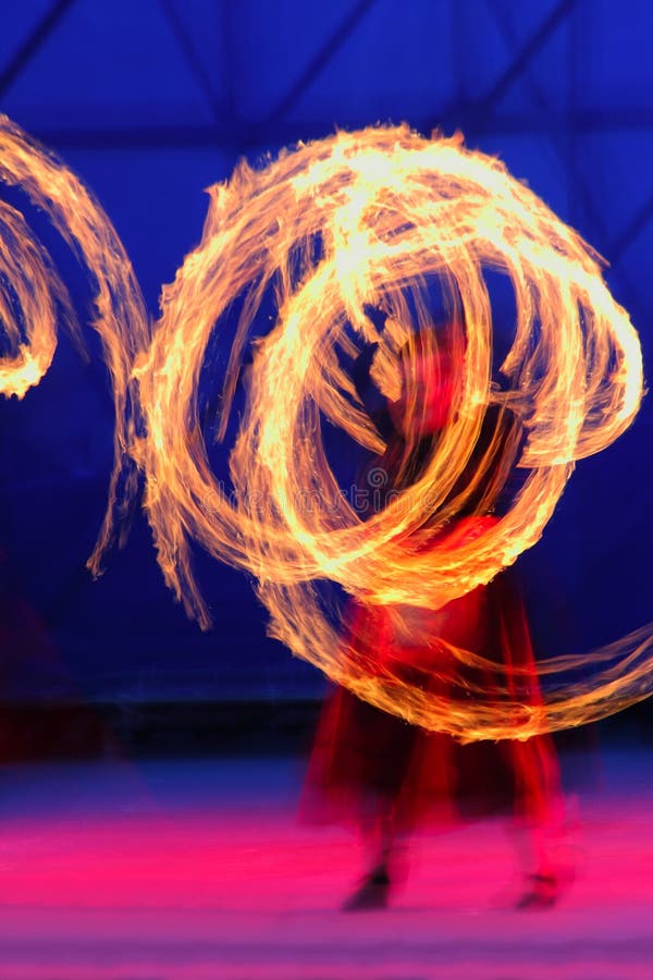 Fire performance stock photo. Image of magic, juggler - 41805366