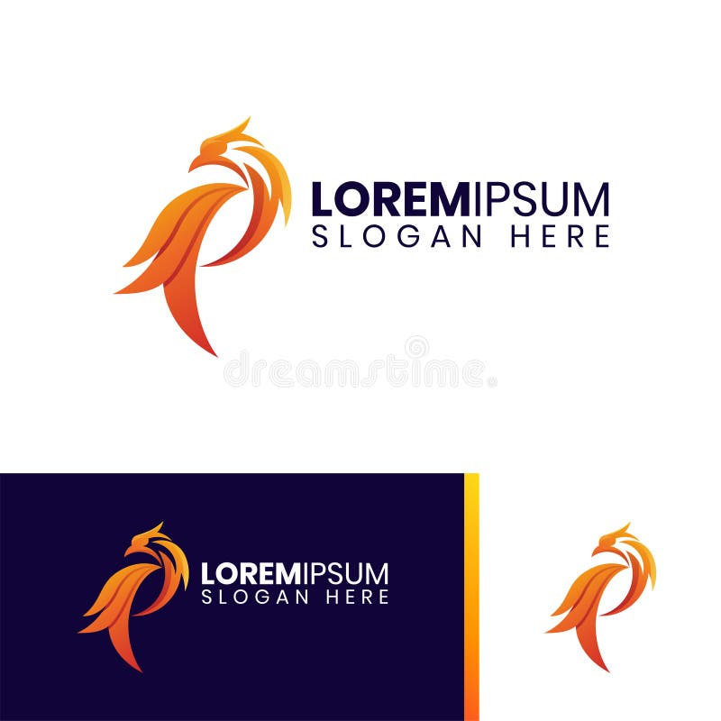 Fire Phoenix Colorful Logo Design Stock Vector - Illustration of ...