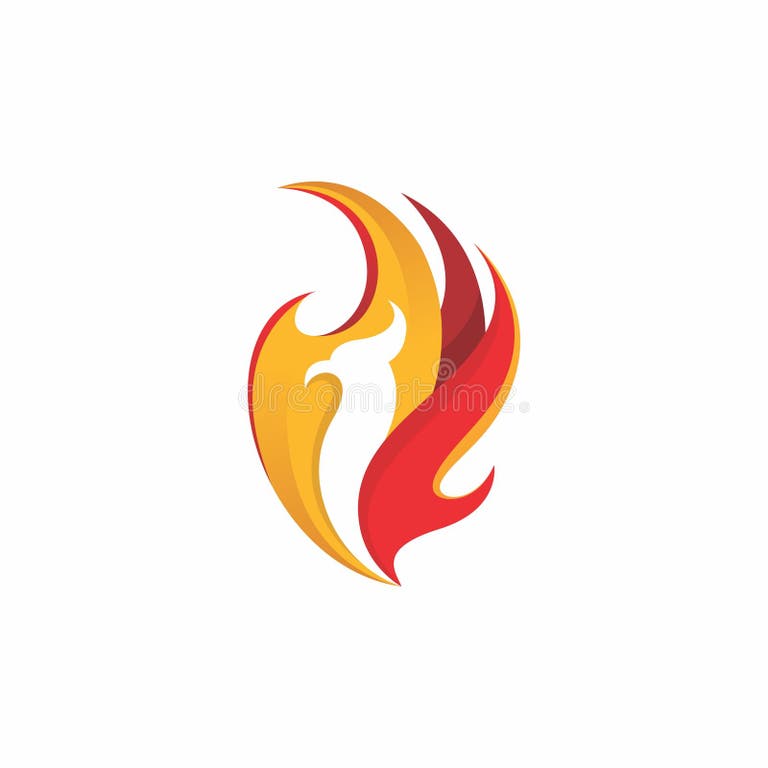 Fire Phoenix Logo Simple and Modern Design Stock Vector - Illustration ...