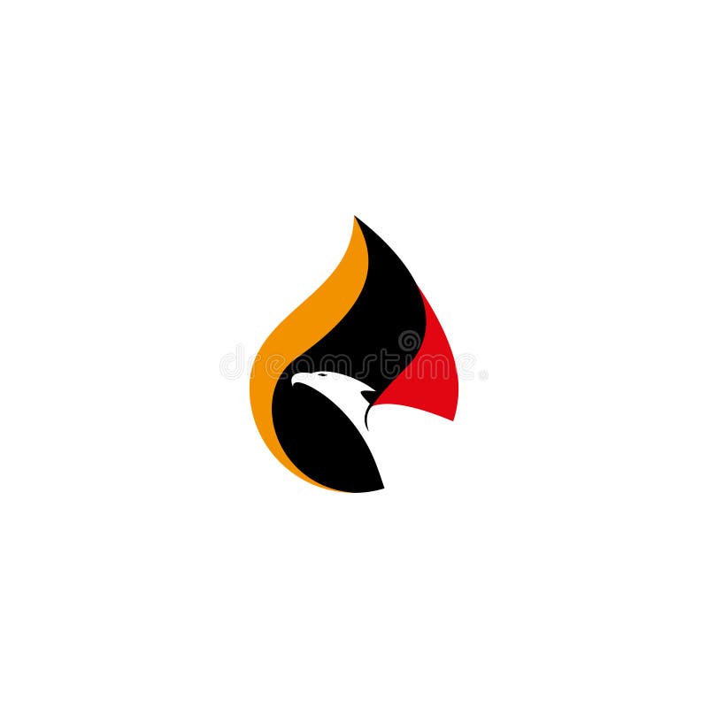 Fire and Phoenix Logo Template Stock Vector - Illustration of hand ...