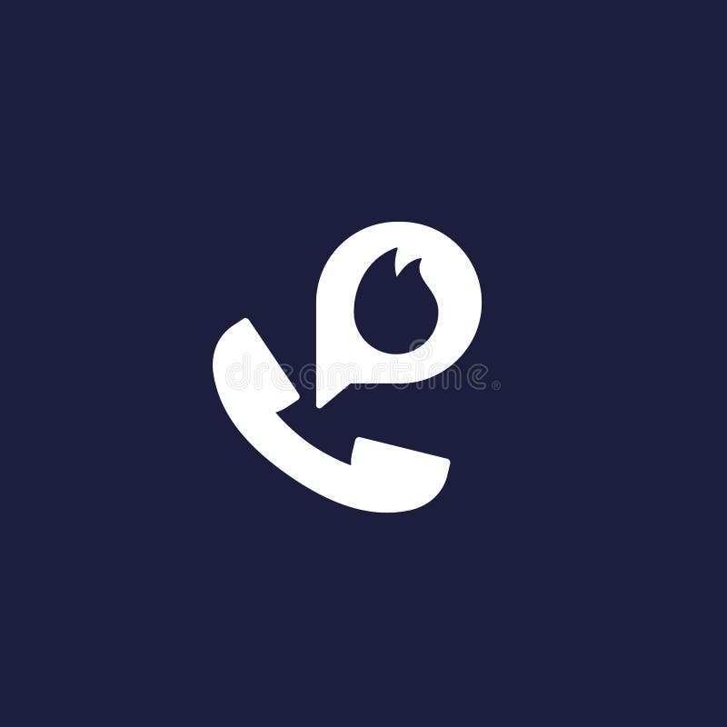 Fire Phone Symbol Sign, Vector Illustration, Isolate on White ...